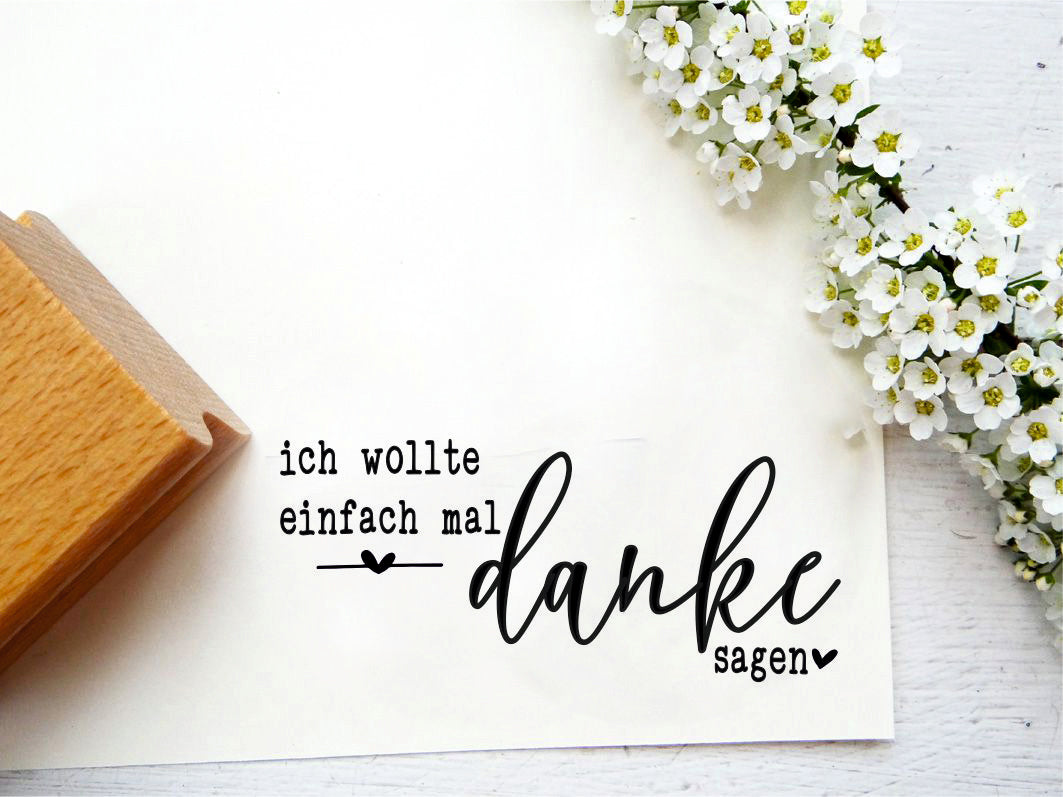 Stempeltext"ich wollte einfach mal Danke sagen" – Schlüssel&Wort