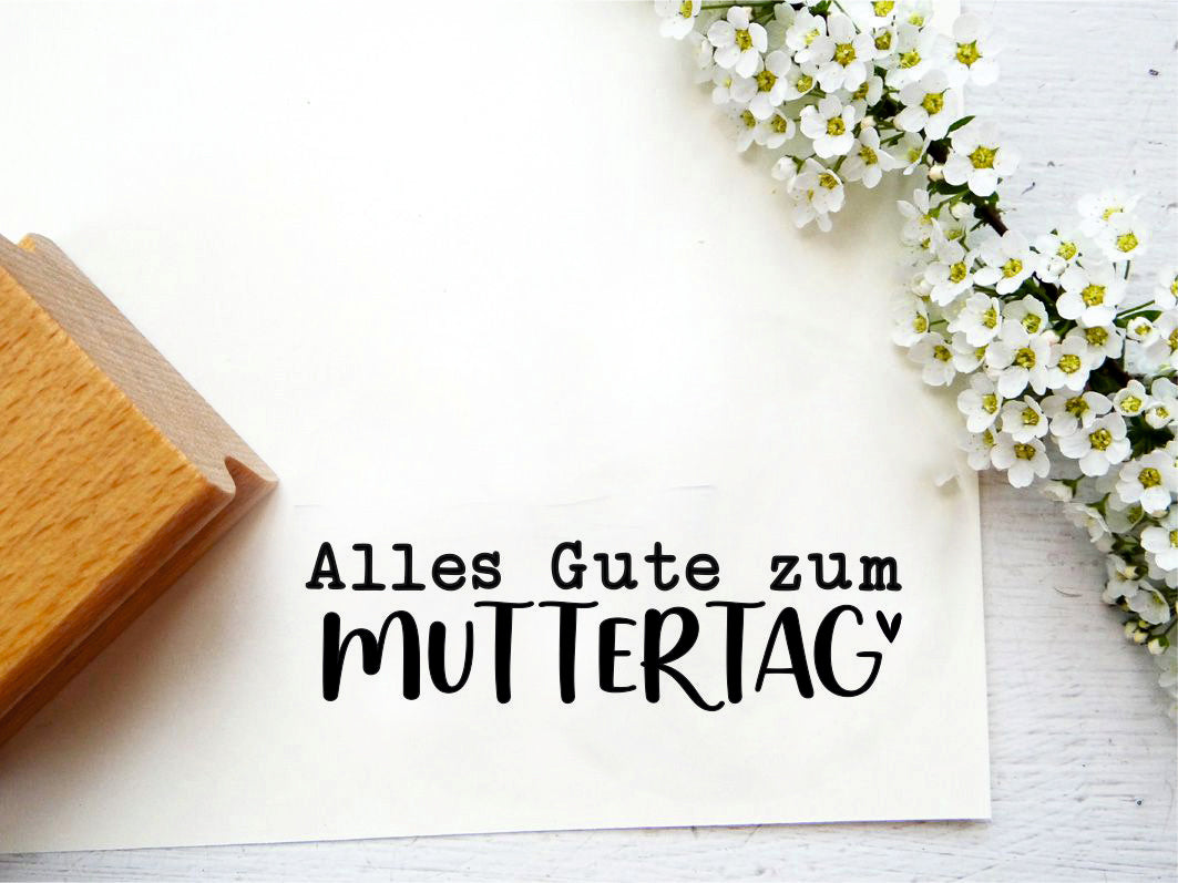 Stempeltext"Alles Gute zum Muttertag" – Schlüssel&Wort
