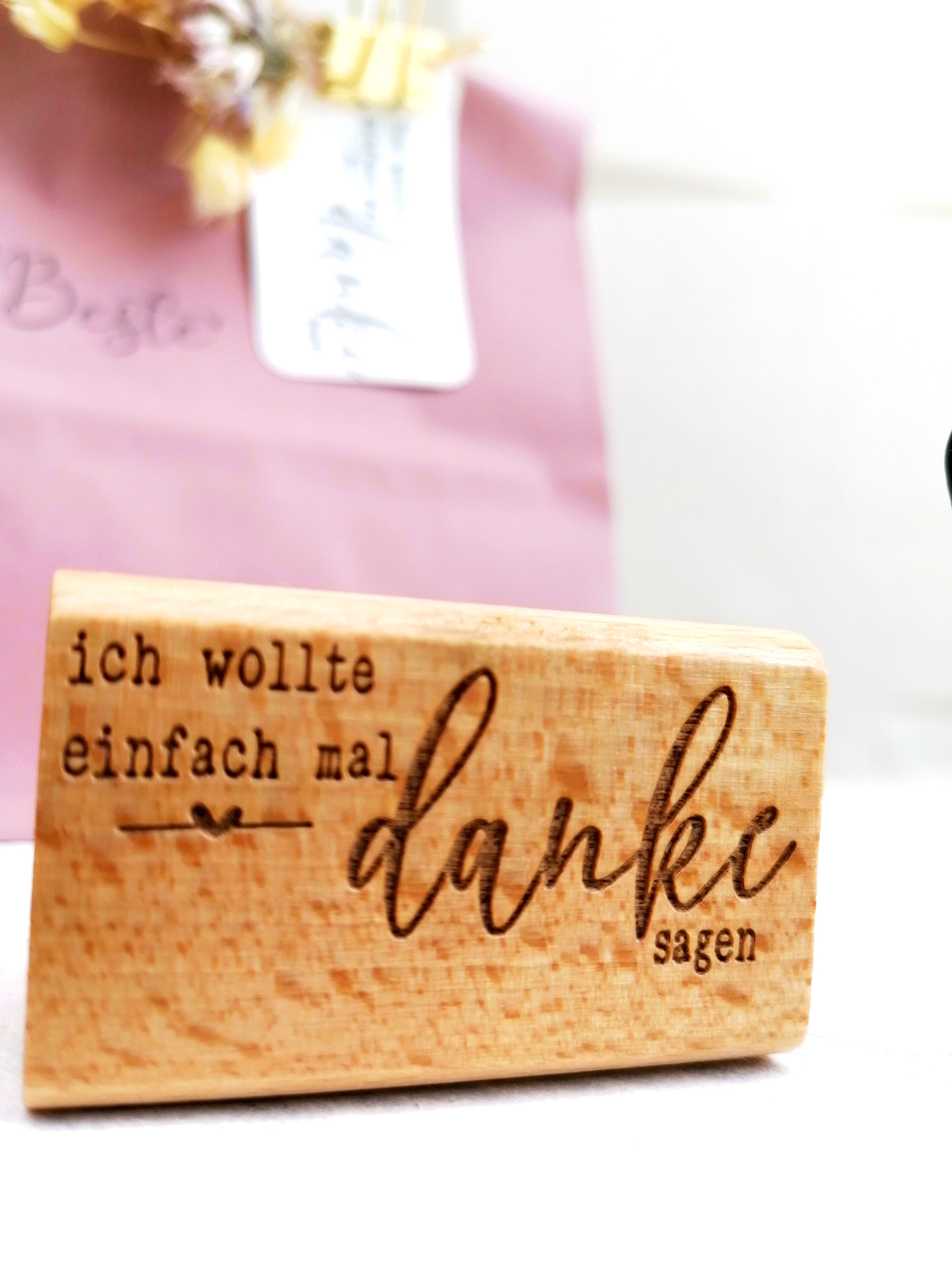 Stempeltext"ich wollte einfach mal Danke sagen" – Schlüssel&Wort
